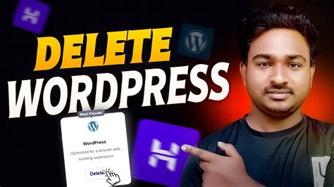 how to delete wordpress website from hostinger youtube