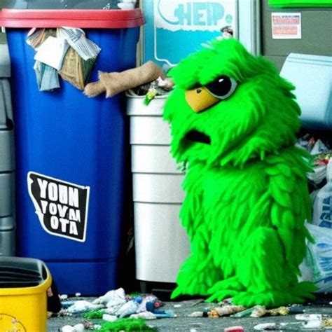 Oscar The Grouch Being Intimate With Taylor Swifts On A Pile Of Garbage Free Ai Art Generator