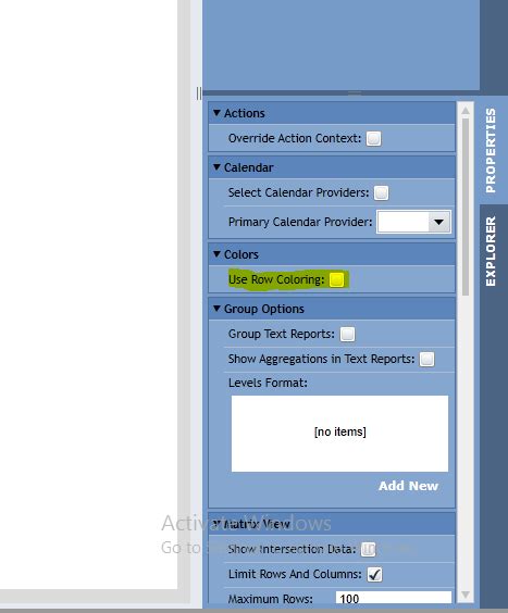 How Do I Color Rows In A Report — Decisions