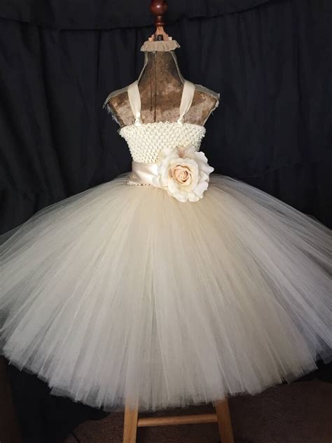 Ivory Flower Girl Dress Ivory Tutu Dress Country Wedding Etsy