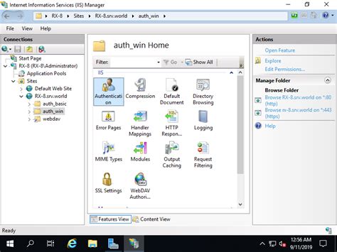 Windows Server 2019 IIS Windows Authentication Server World