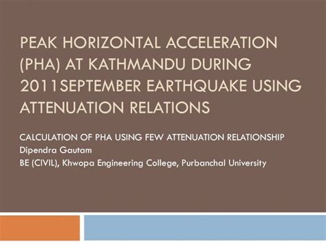 Pdf Peak Horizontal Acceleration In Kathmandu Valley During 2011 Sikkim Nepal Border