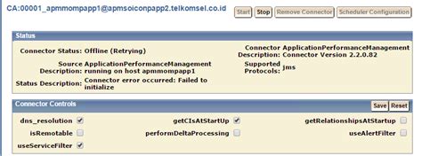 Apm Connector Error Occured Failed To Intialized To Ca Soi 40 Dx