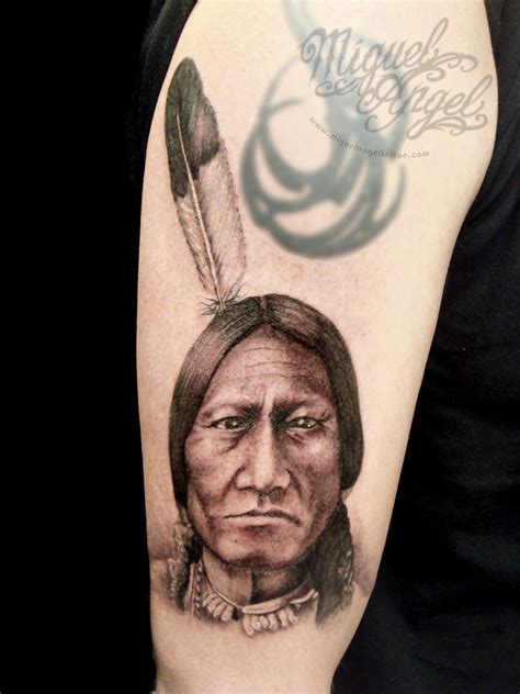 Native American Portrait Tattoo