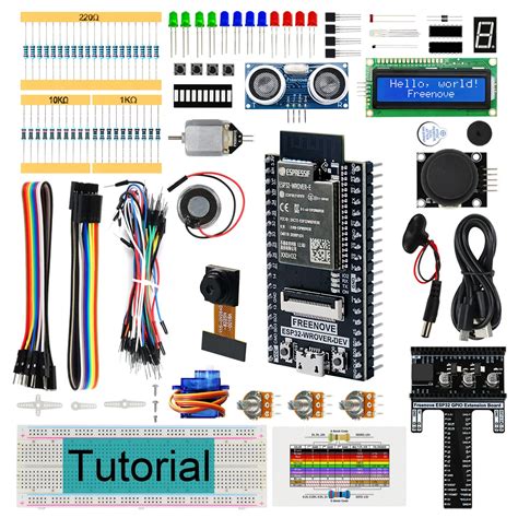freenova 슈퍼 스타터 키트 esp32 wrover 온보드 카메라 무선 파이썬 c 516 페이지 자습서 173 개