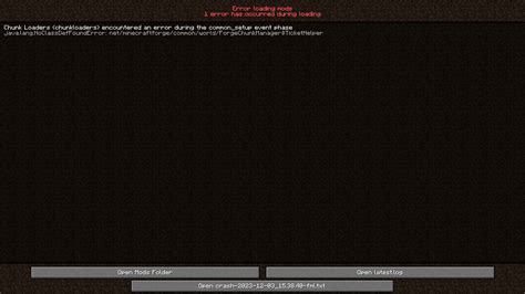 Chunk Loaders Mod Giving An Error At Startup Support And Bug Reports Forge Forums