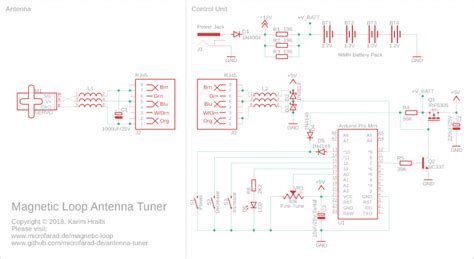 magnetic loop antenna tuner circuit diagram μf