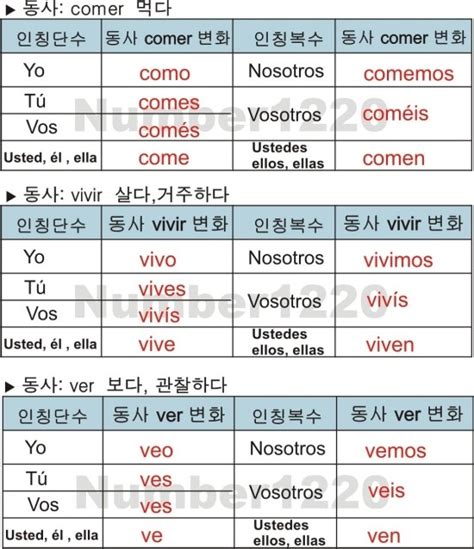 스페인어 동사변화 스페인어 배우기 네이버 블로그