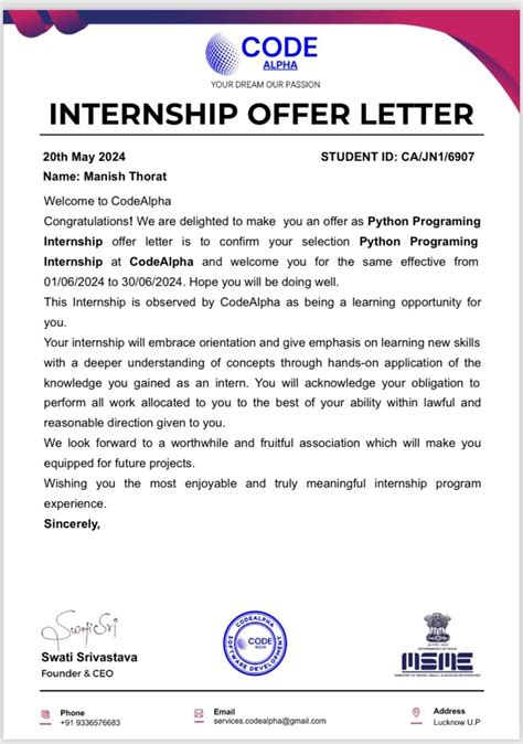 manish thorat on linkedin codealpha python