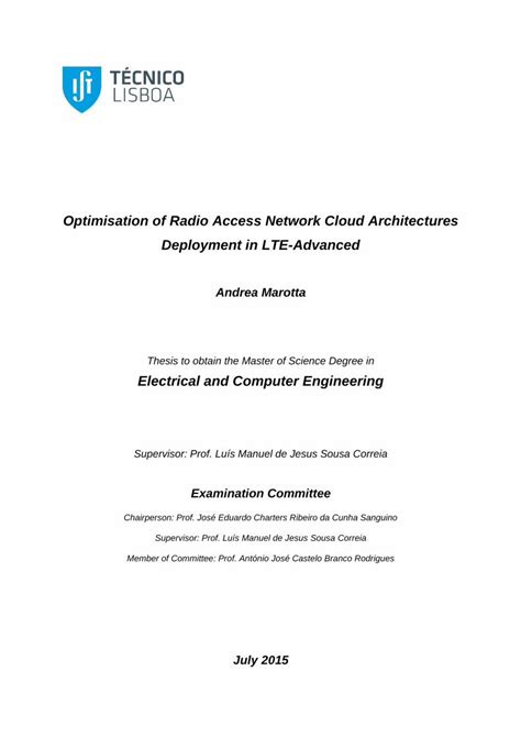 Pdf Optimisation Of Radio Access Network Cloud Architectures Dokumentips