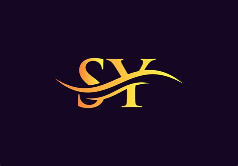 Initial Sy Letter Linked Logo Vector Template Swoosh Letter Sy Logo Design Sy Logo Design