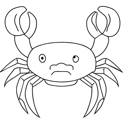 어린이용 크래브 컬러링 페이지 터 일러스트레이션 라인 아트 프리미엄 Ai 생성 벡터