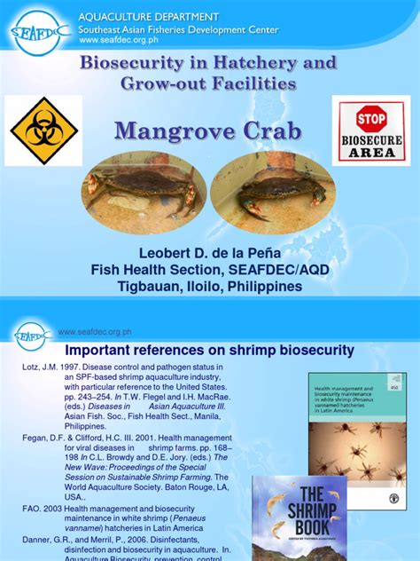 Biosecurity Measures Protocols For Hatchery Facilities Dr Leobert De