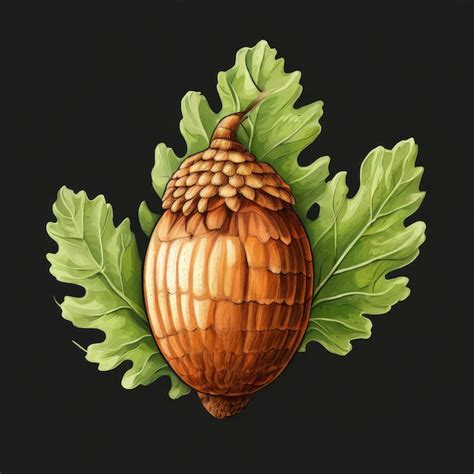 Premium Photo The Ai Image Generator Single Acorn With Detailed