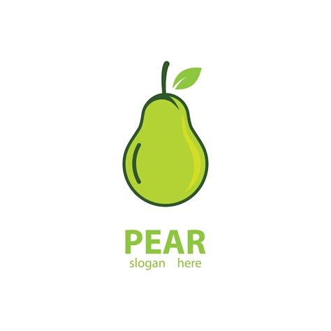 Diseño De Ilustración De Imágenes De Logo De Pera Vector Premium