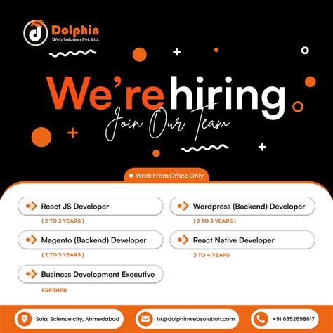 dolphin web solution on linkedin hiringnow techcareers joinourteam