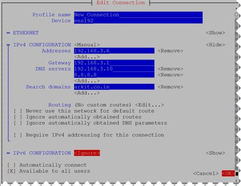 Howto Assign Static Ip Address Rhel 7 Without Editing Config File