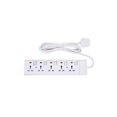 Geepas 5 Way Extension Socket 13a Extension Lead Strip With 5 Led Indicators And 5 Power Geepas 5 Way Extension Socket 13a Extension Lead Strip With 5 Led Indicators And 5 Power