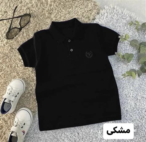 تیشرت جودون مشکی یقه دار بستام لباس کودک لباس بچگانه لباس بچه