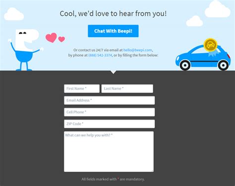 Contact Form Pages For Design Inspiration