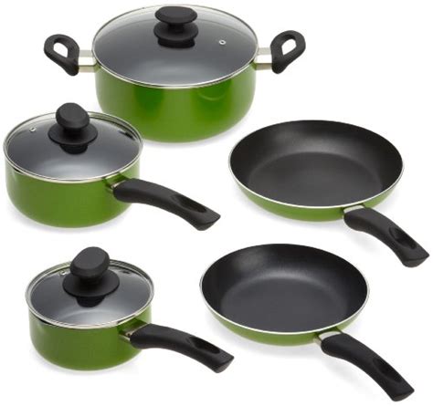 Ecolution Elements Eco Friendly 8 Piece Cookware Set Green Cookware Set