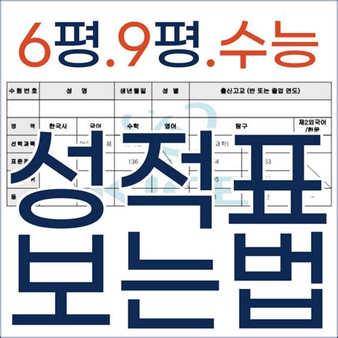 수능성적표 보는 법 및 활용법 [ 6평 9평 수능 선택과목 표준점수 백분위 등급 읽는 법] 네이버 블로그