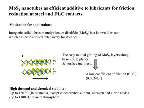 Mos2 Nanotubes As Efficient Additive To Lubricants Pdf Physics Science