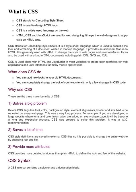 SOLUTION What Is Css Studypool