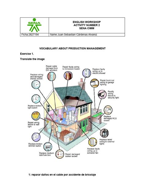 English Workshop 2a There Is Are Tecnical Vocabulary Electricidad Pdf