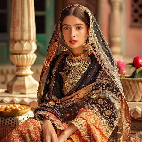 Premium Photo Beautiful Pakistani Women In Traditional Embroidery