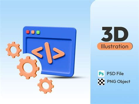 Premium Psd Psd 3d Rendering Web Configuration 3d Icon Isolated