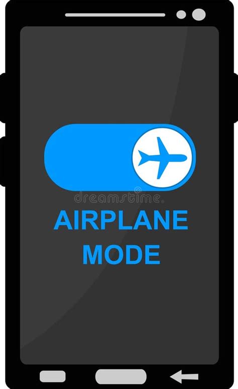Mobile Phone Aeroplane Mode Symbol Stock Vector Illustration Of