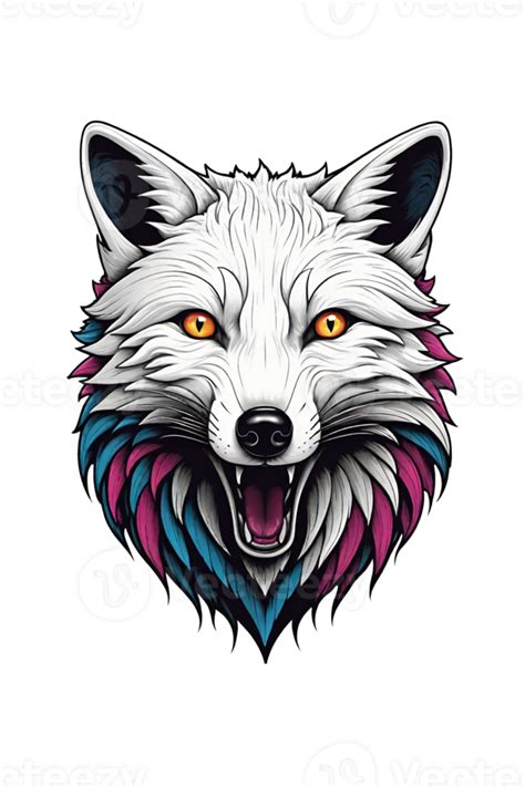 Ai Generated Illustration Of A Wolf Head On A Checkered Background
