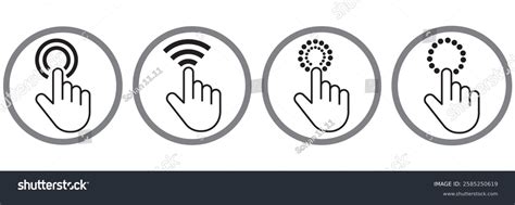 Computer Mouse Click Cursor Load Symbol Stock Vector Royalty Free