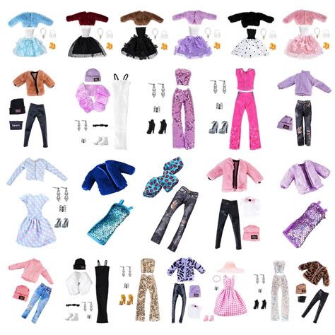 New Doll Clothes Costume Fashion Plush Party Skirt Outfit Dress Coat