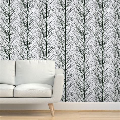Winter Trees Wallpaper Naked Trees By Daria Rosen Bare Etsy