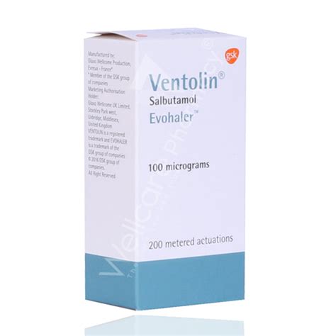 Ventolin Evohaler 100mcg200 Metered Actuations Wellcare Pharmacy
