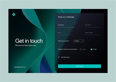 Contact Us Ui Design Behance