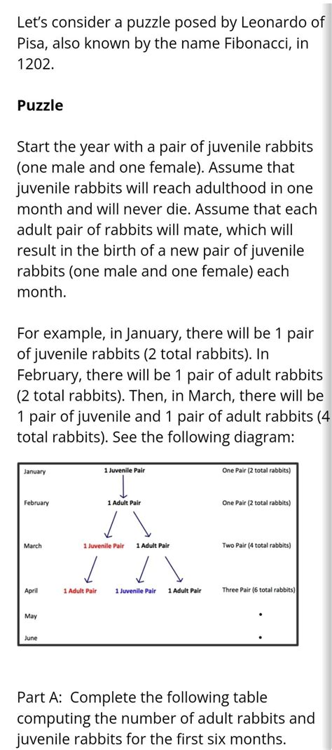 Solved Lets Consider A Puzzle Posed By Leonardo Of Pisa