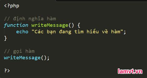 Làm thế nào để định nghĩa và gọi hàm trong PHP