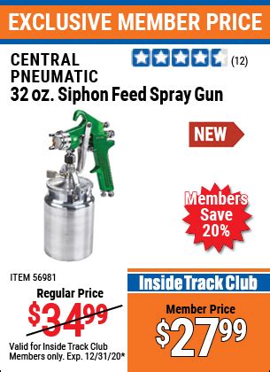 Central Pneumatic 32 Oz Siphon Feed Spray Gun For 2799 Harbor