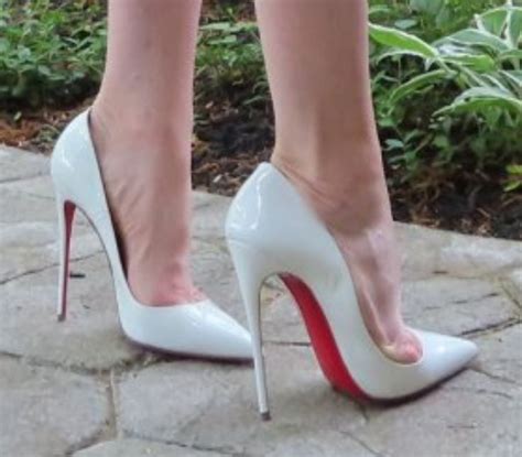 Pin By Doug Roberts On Loubouton In 2022 Pumps Heels Stilettos Heels White High Heels