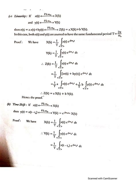Properties Of Fourier Series Pdf
