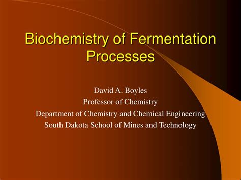 Ppt Biochemistry Of Fermentation Processes Powerpoint Presentation