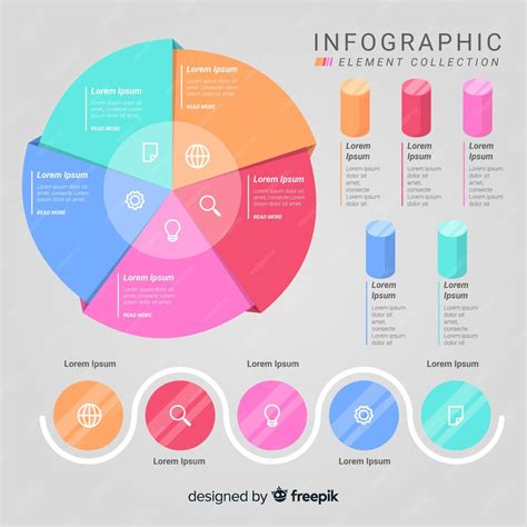 인포 그래픽 요소 컬렉션 무료 벡터