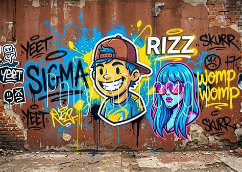 Avezano Urban Graffiti Cartoon Character Photography Backdrop Designed