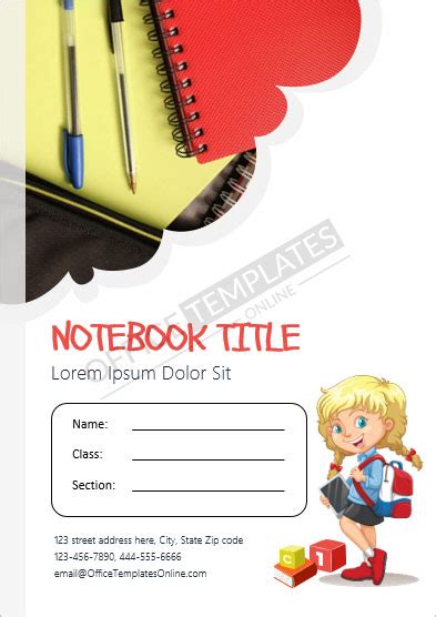 14 FREE Notebook Cover Page Templates In MS Word Format