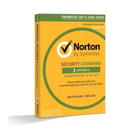 Norton Security Standard 1 Appareil 1 An Windows Ios Android Gstore