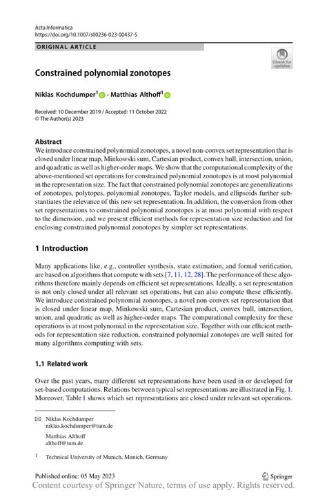 Pdf Constrained Polynomial Zonotopes