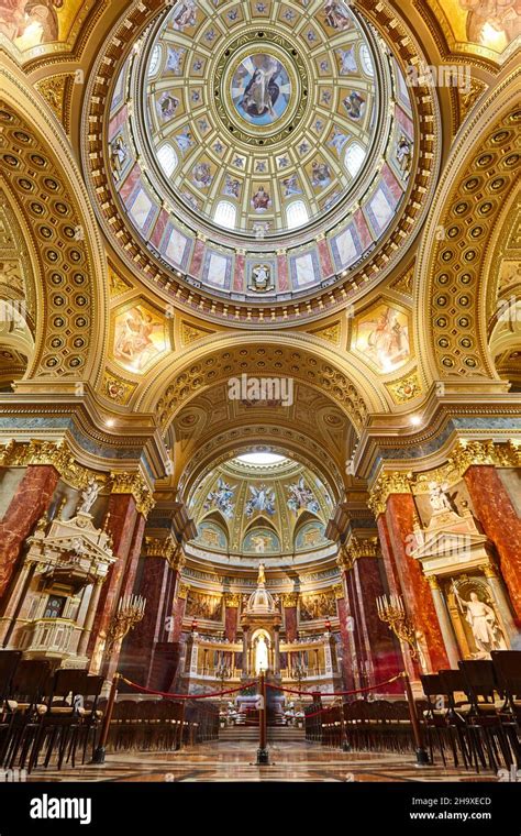 St Stephen Basilica Interior In Budapest City Center Hungarian